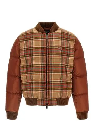 Dsquared2 Checked Puffer Down Jacket - Brown