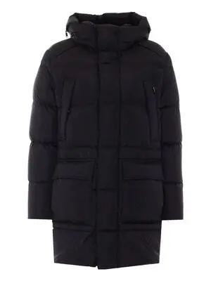 Add Long-sleeved Down Jacket - Black