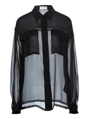 Saint Laurent Chiffon Shirt - Black