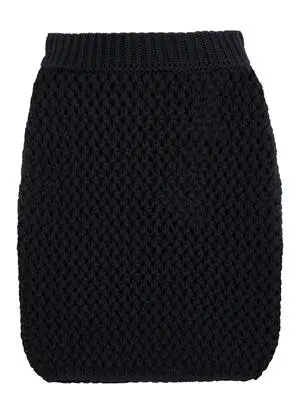 Dolce & Gabbana Minimalist Solid-color Knit Midi Skirt - Black