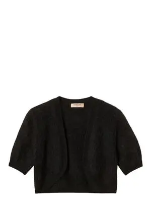 TWINSET Brushed Wool-blend Shrug - Black