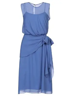 Max Mara Sleeveless Chiffon Dress - Blue