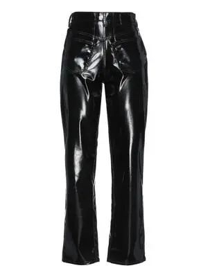 MAISON MARGIELA Solidcolor Minimalist Trousers - Black