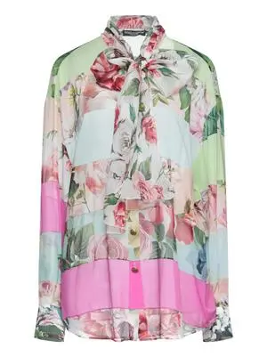 DOLCE & GABBANA Floral Print Bow Blouse