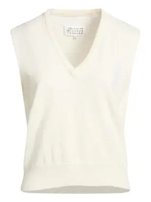 MAISON MARGIELA Sleeveless V-neck Wool Sweater - No