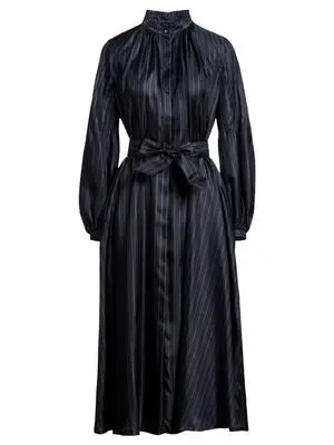 Max Mara Striped Satin Maxi Dress - No