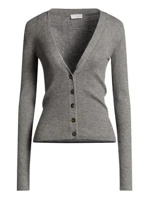 Brunello Cucinelli V-neck Knitwear - Grey