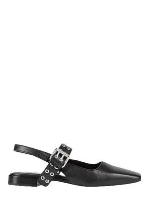 Rag & Bone Leather Slingback Ballet Flats - Black