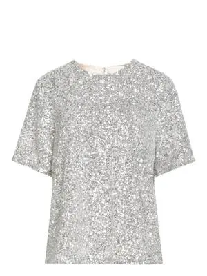 Rag & Bone Sequin Short Sleeve Top - Silver