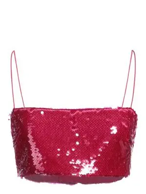 MAX MARA Max Mara Crepe Sequined Crop Top