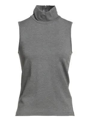 Rag & Bone Sleeveless Mock Neck Zip T-shirt - Gray