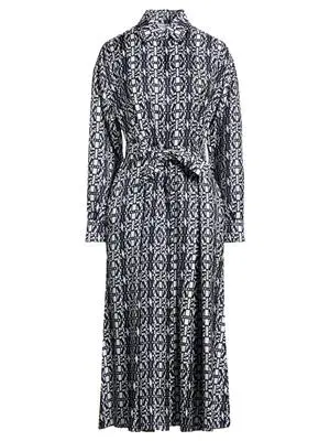 MAX MARA Twotone Satin Longsleeve Dress