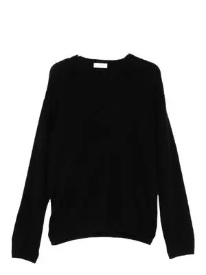 ROBERTO COLLINA Oversized Crew Neck Knit Sweater - Nero
