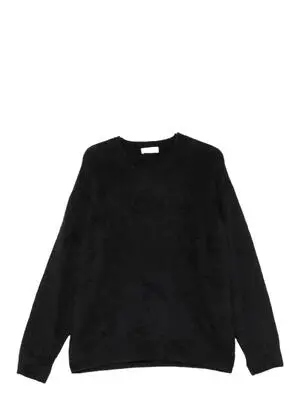 ROBERTO COLLINA Oversized Crew Neck Knit Sweater - Nero