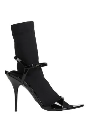 Balenciaga Patent Leather And Jersey Sock Ankle Boots - Black