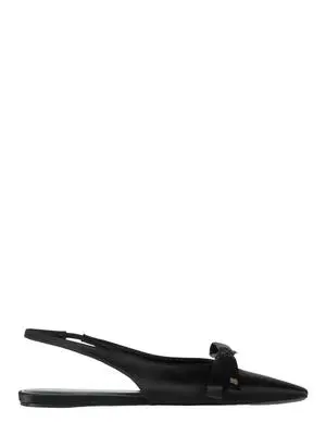 Balenciaga Satin Slingback Flats - No