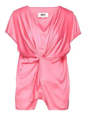 MAISON MARGIELA Draped Satin Top - No