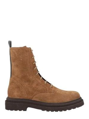Brunello Cucinelli Solidcolor Laceup Ankle Boots - Brown