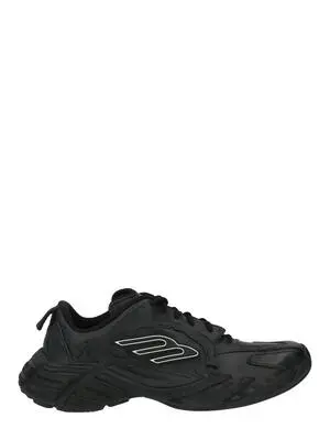 Balenciaga Casual Leathermesh Sneakers - Black