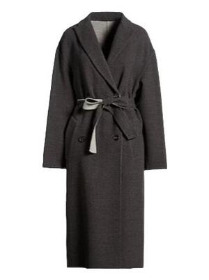 Brunello Cucinelli Brunello Cucinelli Long-Sleeve Single-Breasted Coat Grey
