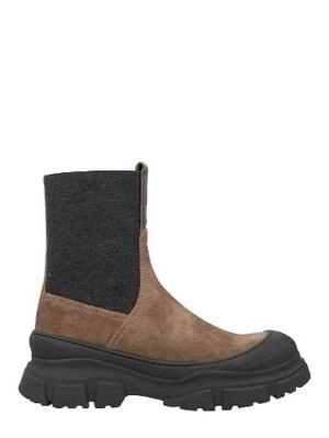 Brunello Cucinelli Two-tone Platform Boots - Black