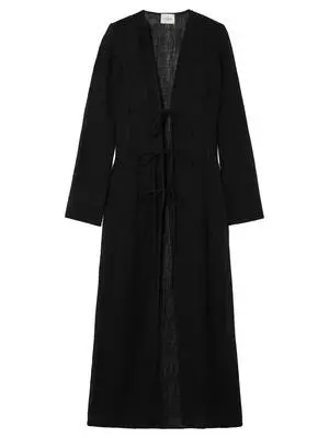 Le Kasha Strap Extra Long Dress - Black