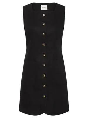 Posse Emma Button Down Mini Dress - Black