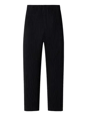 Issey Miyake Pleated Straight-leg Trousers - Black