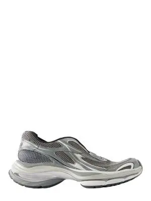 Balenciaga BALENCIAGA Rubber-Trimmed Mesh Sneakers Gray