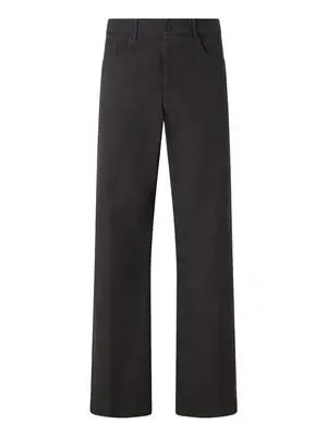 Dries Van Noten Straight-leg Cotton Trousers - Gray