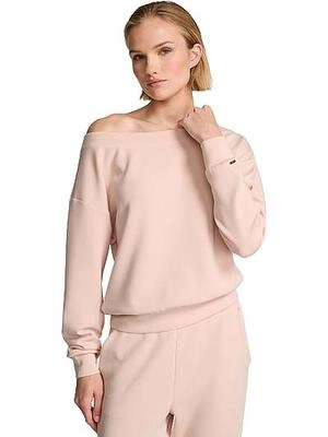 Victoria's Secret Featherweight Knit Off-the-shoulder Top - Pink