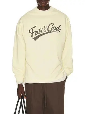 Fear Of God Merch Long Sleeve Tee In White - Chalk