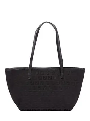 Fendi Zucchino Roll Tote Bag - Brown