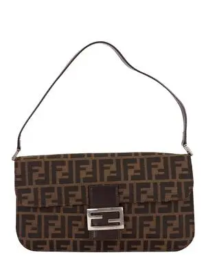 Fendi Zucca Baguette Shoulder Bag - Brown
