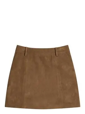 DUNST Alter-suede Mini Skirt Brown