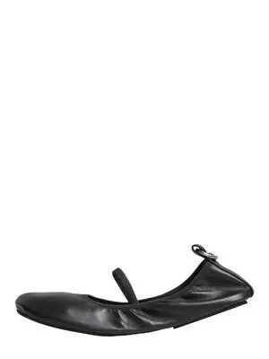 ALOHAS Naira Barefoot Leather Ballet Flats - Black