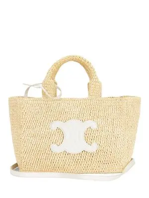 FWRD RENEW Celine Raffia Small Cabas Thais Tote Bag - Neutral