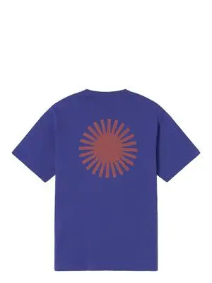 THINKING MU Blue T-shirt Sun Brown Back Blue