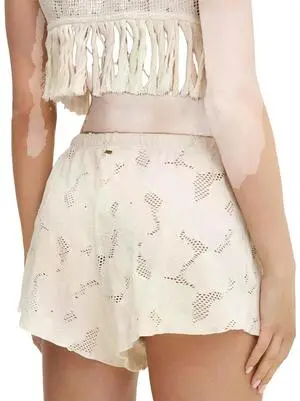 Rip Curl Oasis Floral-lace Drawstring Shorts - Neutrals