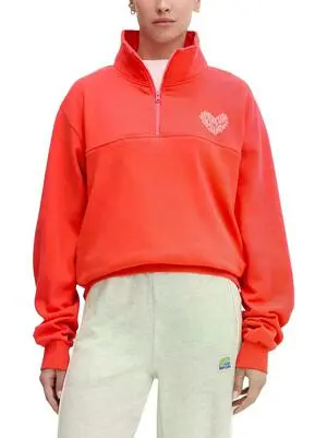 Rip Curl Quarter-zip Logo-print Sweatshirt - Red