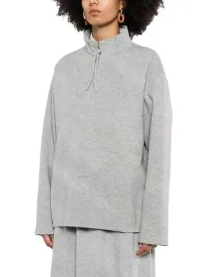 AO YES AO YES Quarter-Zip Embroidered Sweater