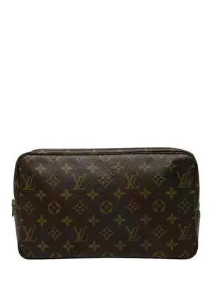 LOUIS VUITTON Monogram Trousse Toilette 28 Clutch Bag - Brown