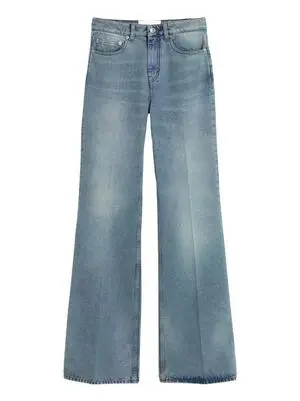 AMI Paris Flare-fit Cotton Jeans - Blue