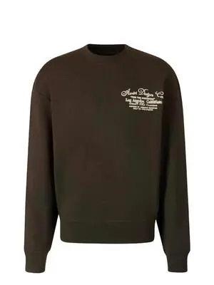 Amiri Logo Print Crew Neck Sweatshirt - Brown