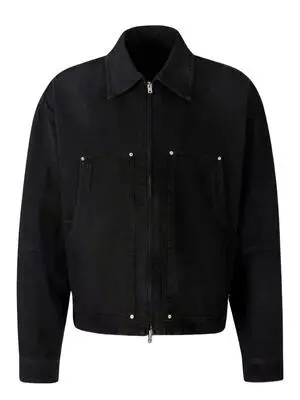 Amiri Zip-up Denim Jacket - Black