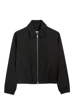 AMI Paris Wool Padded Jacket With De Coeur - Black