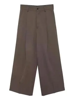 SSSTEIN Pleated Wide-leg Trousers - Brown