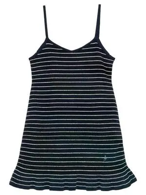 JW Anderson Striped Spaghetti-strap Mini Dress - Blue