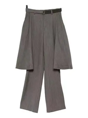Sacai Herringbone Suiting Trousers - Grey