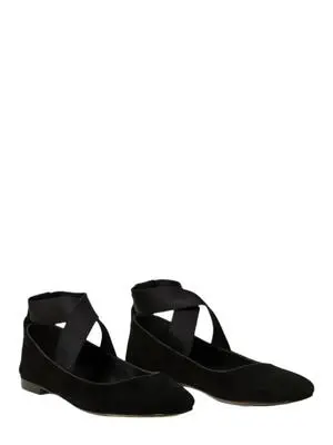 TWINSET Suede Ballet Flats - Black